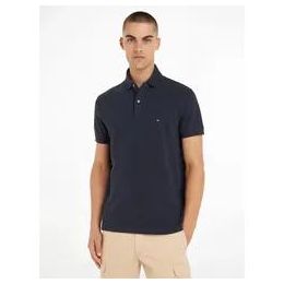 Poloshirt Tommy Hilfiger "1985 REGULAR POLO", Herren, Gr. M (48/50), blau (desert sky), Piqu&eacute;, Obermaterial: 97% Baumwolle, 3% Elasthan, unifarben, Basic, normal h&uuml;ftbedeckend, Shirts, aus hochwertiger Baumwoll-Piqu&eacute;-Qualit&auml;t