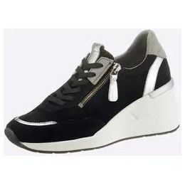 Sneaker Casual Looks, Damen, Gr. 41, schwarz, Veloursleder, Schuhe Sneaker