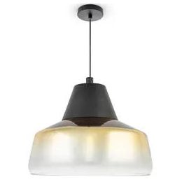 Paco Home Pendelleuchte "DIARA", schwarz, &Oslash; 23,5cm H: 16,9cm, Leuchten, Glas Esszimmer Lampe H&auml;ngeleuchte Modern Vintage Industrial E27, Pendelleuchte