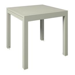 Ambia Garden Balkontisch, Beige, Metall, Glas, rechteckig, 160x80x75 cm, ausziehbar, wetterbest&auml;ndig, Balkonm&ouml;bel, Balkontische
