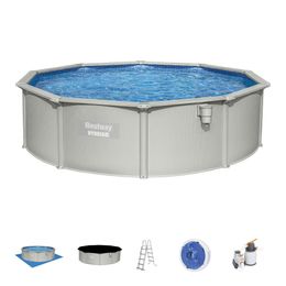 Bestway Schwimmbecken, Blau, Grau, Metall, Kunststoff, Uni, 122 cm, Freizeit, Pools und Wasserspa&szlig;, Pools, Aufstellpools