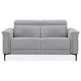 2-Sitzer OTTO HOME "Lund, mit Relaxfunktion und Kopfteilverstellung", grau (hellgrau), B:160cm H:97cm T:100cm, Webstoff 100% Polyester, Sofas, manuell od. elektrisch (m.USB-C), Echtleder, Kunstleder, Webstoff