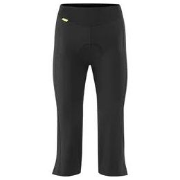 Fahrradhose Gonso "Essential Tight 3/4 Flared W", Damen, Gr. 36, Normalgr&ouml;&szlig;en, schwarz, 90% Polyamid, 10% Elasthan, Hosen Fahrradhose, Damen Radhose mit Sitzpolster, Radlerhose