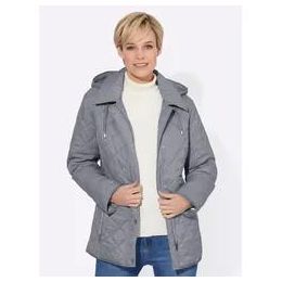 Winterjacke Casual Looks, Damen, Gr. 22, grau (steingrau), 100% Polyamid, unifarben, Jacken Winterjacke