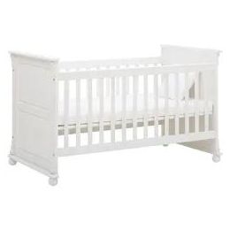 Babybett OTTO HOME "Aimo. Landhausstil, mit Kassetten, stabile und hochwertige Qualit&auml;t", wei&szlig;, B:82cm H:92cm T:152cm, FSC-zertifizierter Holzwerkstoff, Massivholz, Babybetten, Babybett, aus Massivholz (Kiefer); FSC-Holz zertifiziert