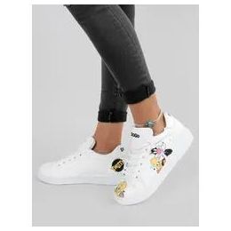 Sneaker DOGO "Ace Low-Top Sneaker Best Of Tweety And Sylvester Damen Sneaker", Herren, Gr. 40, Normalschaft, wei&szlig;, Lederimitat, Schuhe Sneaker, Handgefertigt