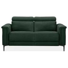 2-Sitzer OTTO HOME "Lund, mit Relaxfunktion und Kopfteilverstellung", gr&uuml;n (dunkelgr&uuml;n), B:160cm H:97cm T:100cm, Webstoff 100% Polyester, Sofas, manuell od. elektrisch (m.USB-C), Echtleder, Kunstleder, Webstoff