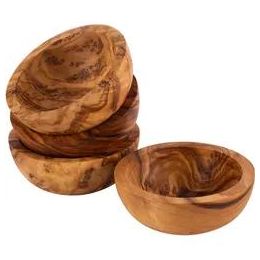 Dipschale APS "OLIVE", braun, H:2cm &Oslash;:6cm, Holzwerkstoff, Sch&uuml;sseln, Dipschale, ge&ouml;ltes Olivenholz, jedes St&uuml;ck ein Unikat