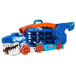Hotwheels Spielzeug-Transporter HOT WHEELS "Ultimative Transporter", blau, Spielzeugfahrzeuge, KinderB:64cm H:35cm T:17cm, Kunststoff, Metall, mit Rennstrecke; mit Licht und Sound, B:64cm H:35cm T:17cm