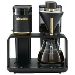 Melitta Kaffeemaschine mit Mahlwerk "EPOS 1024-04", schwarz (schwarz, gold), 1 l, 8, Kaffeemaschinen, Schwarz/Gold, 360rotierender Wasserauslauf