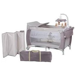Baby-Reisebett BABYGO "Sleeper Deluxe, beige", Baby, Gr. Liegefl&auml;che B/L: 60cm x 120cm, kein H&auml;rtegrad, beige, Kunststoff, Polyester, Babybetten, mit Musik-Mobile
