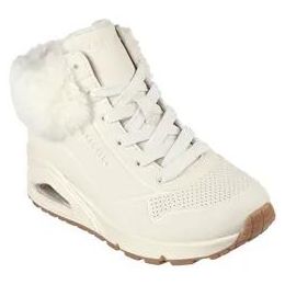Winterboots Skechers "ESS - STREET GIRLS", M&auml;dchen, Gr. 37, beige (natur), Lederimitat, Fellimitat, Schuhe Winterboots, Schn&uuml;rstiefel mit Skech-Air-Zwischensohle mit Luftkissend&auml;mpfung