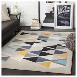 Teppich LIVABLISS "MILANO", bunt (multi), B:120cm H:11mm L:170cm, Kunstfaser, Teppiche, Teppich, Skandi Design, Modern Boho Kurzflor Wohnzimmerteppich, Schlafzimmer