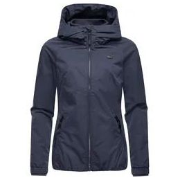 Outdoorjacke Ragwear "Dizzie Tech", Damen, Gr. S (36), blau (navy), Obermaterial: 100% Polyester. Innenfutter: 100% Polyester, gerade h&uuml;ftbedeckend, hoch geschlossener Ausschnitt, &Auml;rmel ohne &Auml;rmelschlitz Rippstrickb&uuml;ndchen mit Gummizug, Jacken Outdoorjacke, Wasserdichte Damen &Uuml;bergangsjacke mit gro&szlig;er Kapuze