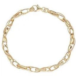 Armband Luigi Merano "Doppelankerkette, ovale Glieder, Gold 585", gold, Armb&auml;nder, Damen, 19cm, Gelbgold 585, Armband