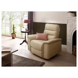 Relaxsessel Home Affaire "Maldini, TV-Sessel", beige (creme), Kunstleder Leder, Webstoff (96% Polyester, 4% Nylon), Sessel, Relaxsessel, mit elektrischer Relaxfunktion und USB-Steckeranschluss, Breite 109 cm
