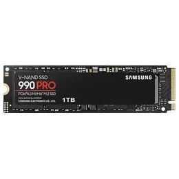 Samsung interne SSD "990 PRO NVMeTM M.2", schwarz, 1 TB, Schreibgeschwindigkeitmaximal 6900 MB/s Lesegeschwindigkeitmaximal 7450 MB/s, Festplatten