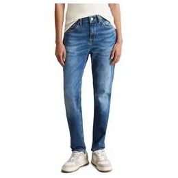Marc O'Polo Boyfriend-Jeans MARC O'POLO DENIM "Freja", Damen, Gr. 28, L&auml;nge 30, blau (mid blau), Denim/Jeans, Obermaterial: 98% Baumwolle, 2% Elasthan, relaxed fit kn&ouml;chellang, Jeans, in heller Waschung