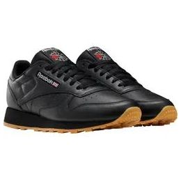 Sneaker Reebok CLASSIC "CLASSIC LEATHER", Damen, Gr. 40, schwarz (schwarz, gum), Leder, Schuhe Sneaker, Topseller