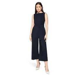 Overall Betty Barclay "Damen mit Eingrifftaschen", Damen, Gr. 40, Normalgr&ouml;&szlig;en, blau (dunkelblau), Obermaterial: 86% Polyester, 14% Elasthan, figurumspielend, Rundhals, Overalls Overall, Form