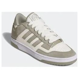 Sneaker Adidas SPORTSWEAR "RAPID COURT LOW", Damen, Gr. 38, wei&szlig; (silber pebble, cloud wei&szlig;, cloud wei&szlig;), Leder, Synthetik, Schuhe Sneaker
