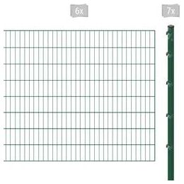 Einstabmattenzaun Arvotec "ESSENTIAL 160 zum Aufschrauben", gr&uuml;n (dunkelgr&uuml;n), H:160cm, Kunststoff, Stahl, Zaunelemente, Zaunh&ouml;he 160 cm, Zaunl&auml;nge 2 - 60 m