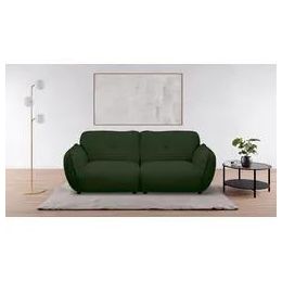 3-Sitzer BETYPE "Be Fluffy moderner Love Seat, XXL Sofa, Mega Sofa", gr&uuml;n (dunkelgr&uuml;n), B:242cm H:87cm T:120cm, 100% Polyester, Sofas, Softes Sitzgef&uuml;hl, moderne Kedernaht, hochwertiger Bezug