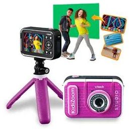 Kinderkamera Vtech "KidiZoom Video Studio HD lila", lila, Fotokameras, KinderB:9cm H:6cm T:4cm, inkl. Selfie-Funktion und Ministativ, B:9cm H:6cm T:4cm