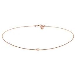 Collier Elli "Choker Herz Liebe 925 Silber", rosa (rosegold), Halsketten, Damen, 38, ohne Stein, Silber 925 (Sterlingsilber), L: 38, Collier