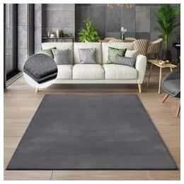Teppich the carpet "Cosy", grau (anthrazit), B:200cm H:11mm L:280cm, Polyester, Teppiche, Teppich, Wohnzimmer Teppich Fell-Optik waschbar elegant