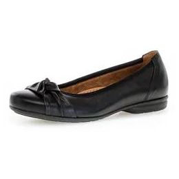 Ballerina Gabor "FLORENZ", Damen, Gr. 41, schwarz, Kalbsleder, Schuhe Ballerina, Businessschuh, Slipper, Halbschuh, Schlupfschuh in Weite G = weit, Topseller