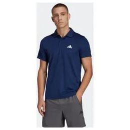 Poloshirt Adidas PERFORMANCE "TRAIN ESSENTIALS TRAINING", Herren, Gr. S, blau (dunkelblau, wei&szlig;), Obermaterial: 100% Polyester, clean, Shirts