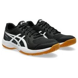 Hallenschuh asics "UPCOURT 6", Herren, Gr. 46, schwarz-wei&szlig; (schwarz, wei&szlig;), Synthetik, Textil, Schuhe Hallenschuh, besonders geeignet f&uuml;r Handball und Volleyball, Topseller