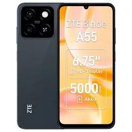ZTE Smartphone "Blade A55", Energieeffizienz: B (A-G), schwarz, 64 GB, Mobiltelefone