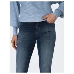 Skinny-fit-Jeans Only "ONLBLUSH ICON COIN MID SK DNM CRO300NOOS", Damen, Gr. XS (34), L&auml;nge 32, blau (blau schwarz denim), Denim/Jeans, Obermaterial: 92% Baumwolle, 6% Elastomultiester, 2% Elasthan, unifarben, skinny fit, Jeans