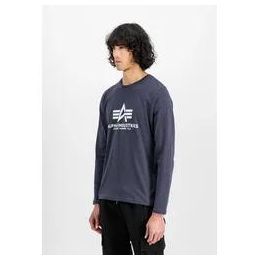 Longsleeve Alpha Industries "Basic Longsleeve BL", Herren, Gr. M, blau (navy), Obermaterial: 100% Baumwolle, Shirts
