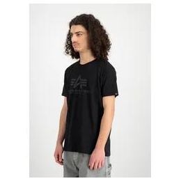 T-Shirt Alpha Industries "Basic T-Shirt BL Carbon", Herren, Gr. L, schwarz (schwarz, schwarz), Obermaterial: 100% Baumwolle, Shirts T-Shirt