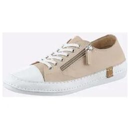 Sneaker Andrea Conti, Damen, Gr. 39, beige (creme, wei&szlig;), Leder, Rindsleder, Schuhe Sneaker