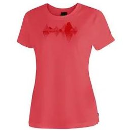 T-Shirt Maier Sports "Tilia Pique W", Damen, Gr. 44, rot (hellrot), 100% Polyester, Rundhals, Shirts T-Shirt, Damen Kurzarmshirt, leichtes Sommer Funktionsshirt, Rundhals, Reg Fit