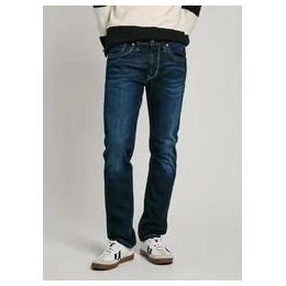 Regular-fit-Jeans Pepe Jeans "CASH", Herren, Gr. 32, L&auml;nge 30, blau (dunkelblau), Denim/Jeans, Obermaterial: 99% Baumwolle, 1% Elasthan, leichte Abriebeffekte, normal lang, Jeans