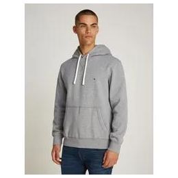 Hoodie Tommy Hilfiger "ESSENTIAL FLEECE", Herren, Gr. XL, grau (medium grau heather), Sweatware, Obermaterial: 60% Baumwolle, 40% Polyester, Sweatshirts Hoodie