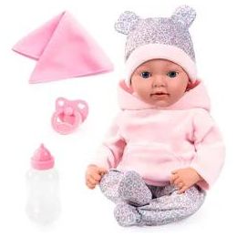 Babypuppe BAYER "Reborn Baby, 38 cm B&auml;renmuster", rosa (rosa, grau), Puppen, Baby