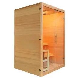 Infrarotkabine Sanotechnik "&raquo;Twincombi&laquo; Sauna+Infrarot", braun (holz), Saunaofen, integrierte Steuerung, 3,5 kW, Saunen, LxBxH: 130x120x200cm