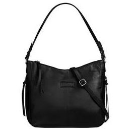 Shopper Bruno Banani, Damen, Gr. B/H/T: 35cm x 28cm x 13cm onesize, schwarz, Leder, leicht gl&auml;nzend, unifarben, Taschen Shopper, echt Leder