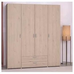 Kleiderschrank Parisot "Daily 11", braun (jackson eiche nachbildung), B:160cm H:185cm T:51cm, Holzwerkstoff, Schr&auml;nke, Kleiderschrank