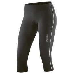 Fahrradhose Gonso "Lecce", Damen, Gr. 34, Normalgr&ouml;&szlig;en, schwarz, 80% Polyamid, 20% Elastan, Hosen Fahrradhose, Damen Radhose, sportliche 3/4 Radlerhose mit Sitzpolster, Tight fit