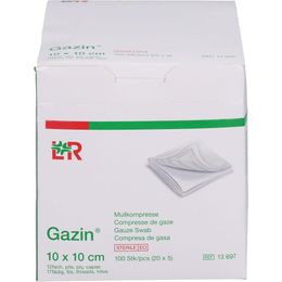 Gazin Mullkomp.10x10 cm steril 12fach gro&szlig; 20X5 St