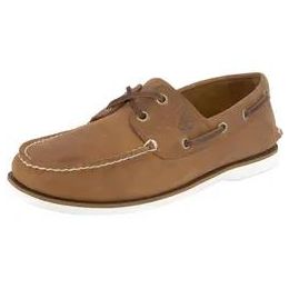 Bootsschuh Timberland "CLASSIC BOAT BOAT SHOE", Herren, Gr. 41, braun, Leder, Schuhe Bootsschuh, Classic Bootsschuh aus Timberland Premium Leder, Topseller
