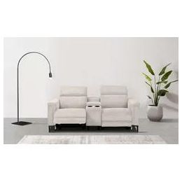 2-Sitzer OTTO HOME "LUND Cord, Relaxfunktion, TV-Sessel, manuell/elektrisch (USB-A)", beige (creme), B:195cm H:97cm T:99cm, Cord Webstoff 100% Polyester, Sofas, m. elektrischer o. manueller Relaxfunktion, Getr&auml;nkehalter u. Staufach