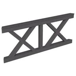 Skan Holz Br&uuml;stungsgel&auml;nder SKANHOLZ "Andreaskreuz", grau (schiefergrau), H:84cm L:210cm, Gel&auml;nder